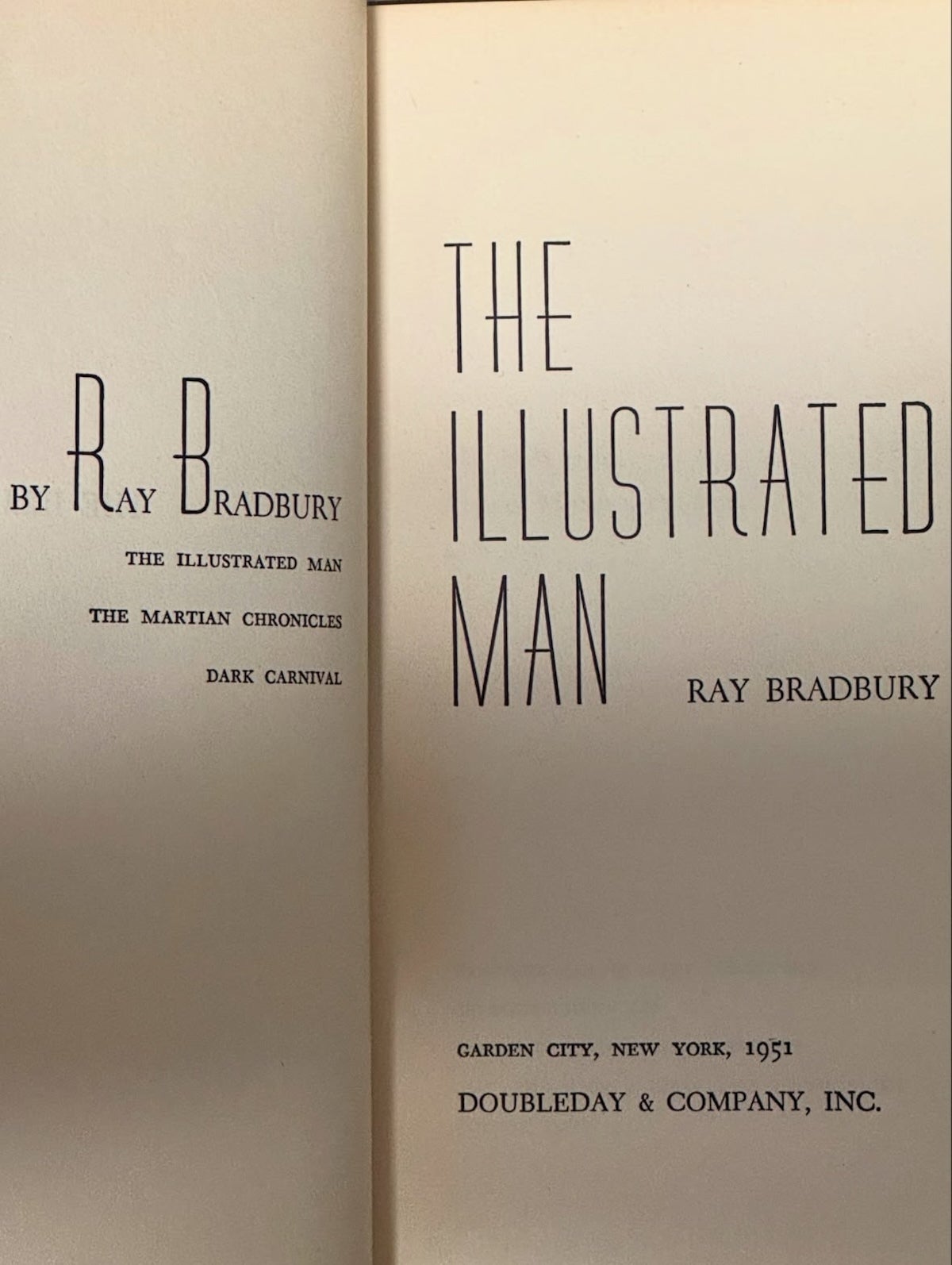 THE ILLUSTRATED MAN | Ray BRADBURY | FIRST EDITION, FIRST STATE